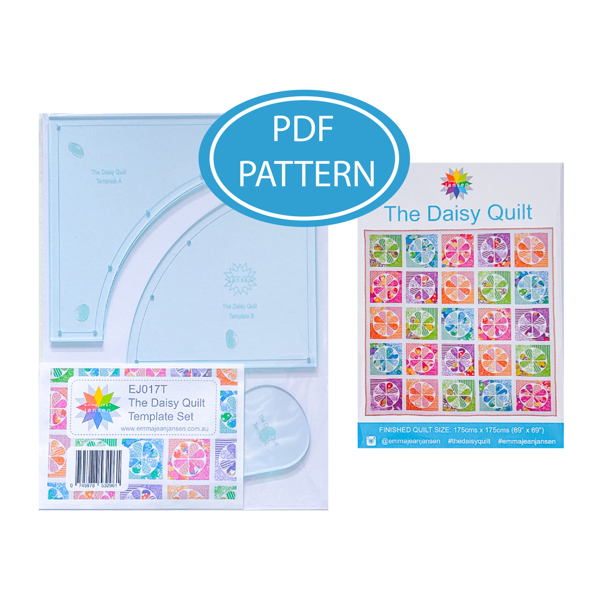 The Daisy PDF Pattern and Template Set – Emma Jean Jansen