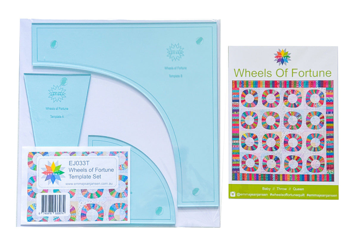 Wheels of Fortune Pattern and Template Set – Emma Jean Jansen